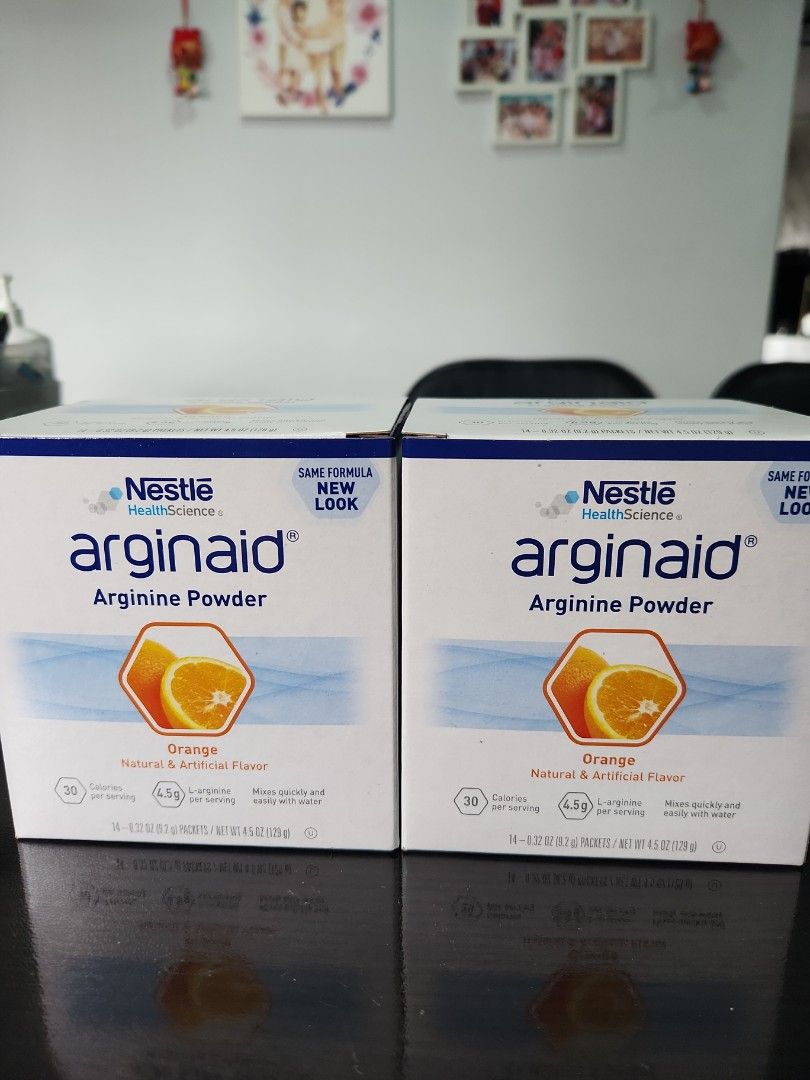 Nestle Arginaid Arginine Powder, Health & Nutrition, Health Supplements ...