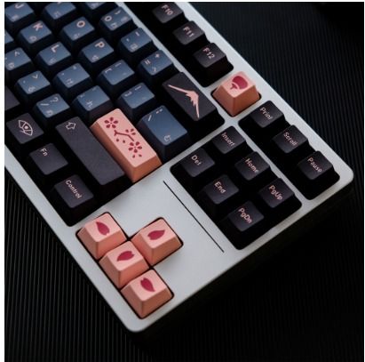 Night Sakura Keycaps | 134 Keys | Cherry Profile | PBT Dye-Sub | Royal ...