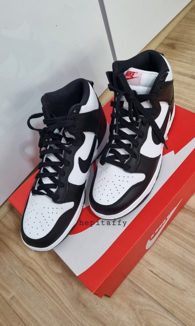 Nike High-Cut Black White Dunks, Women's Fashion, Footwear, Sneakers on ...