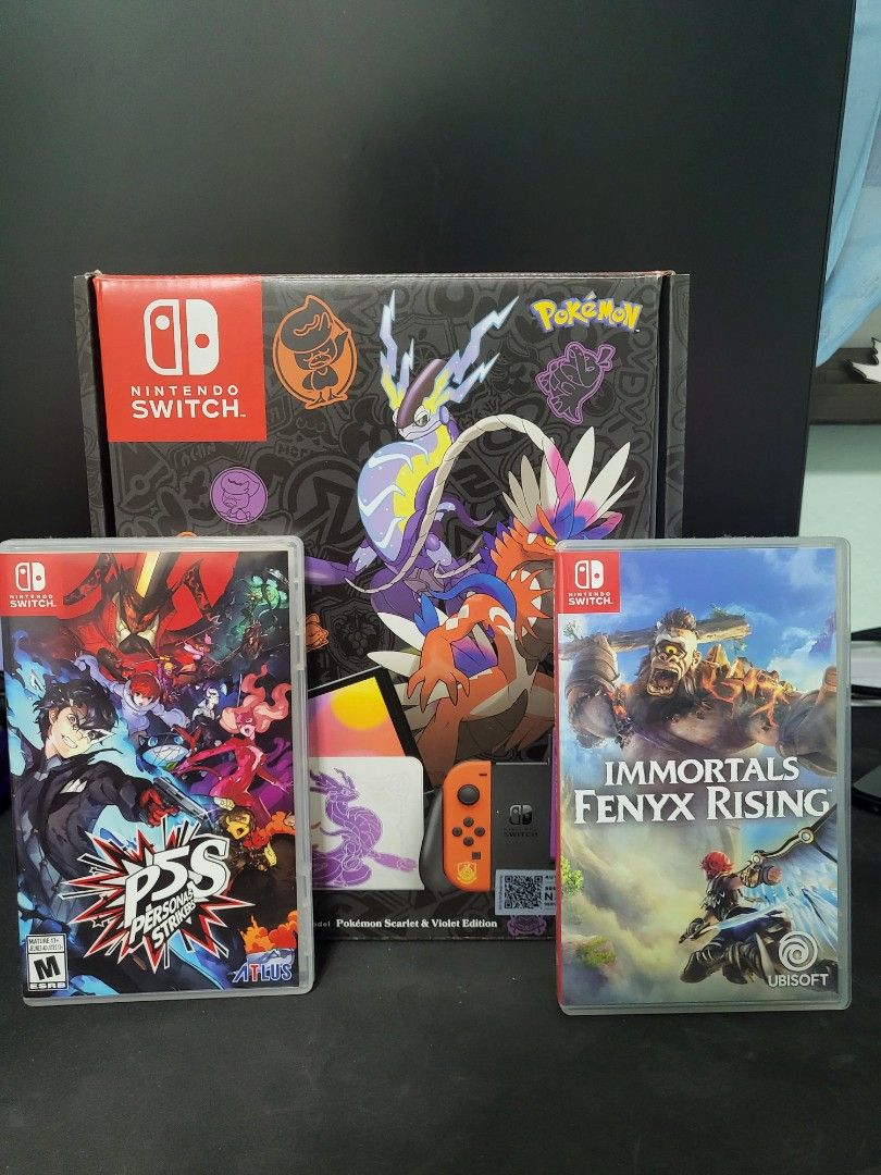 Nintendo switch oled pokemon scarlet violet, Video Gaming, Video Game ...