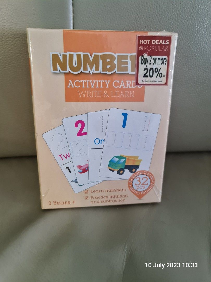 Numbers Activity Cards, Hobbies & Toys, Books & Magazines, Children's ...
