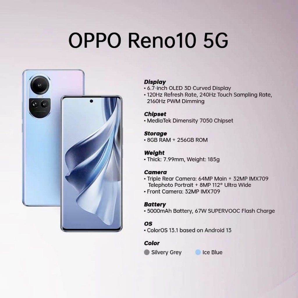 Oppo Reno 10 5G | Official Global | 2 Years Warranty | 9 Premium Gifts ...