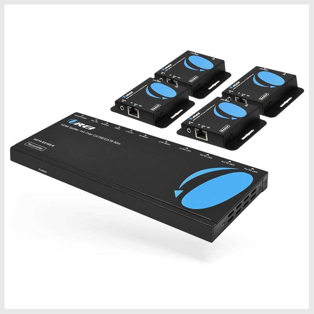 OREI 1x4 HDMI Extender Splitter Multiple Over Single Cable CAT6/7 1080P ...