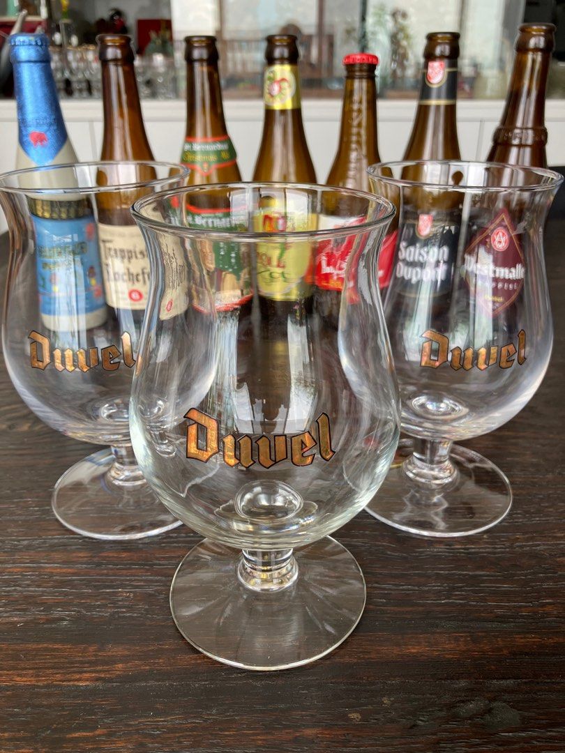 Original Duvel Beer Glasses, Furniture & Home Living, Kitchenware ...
