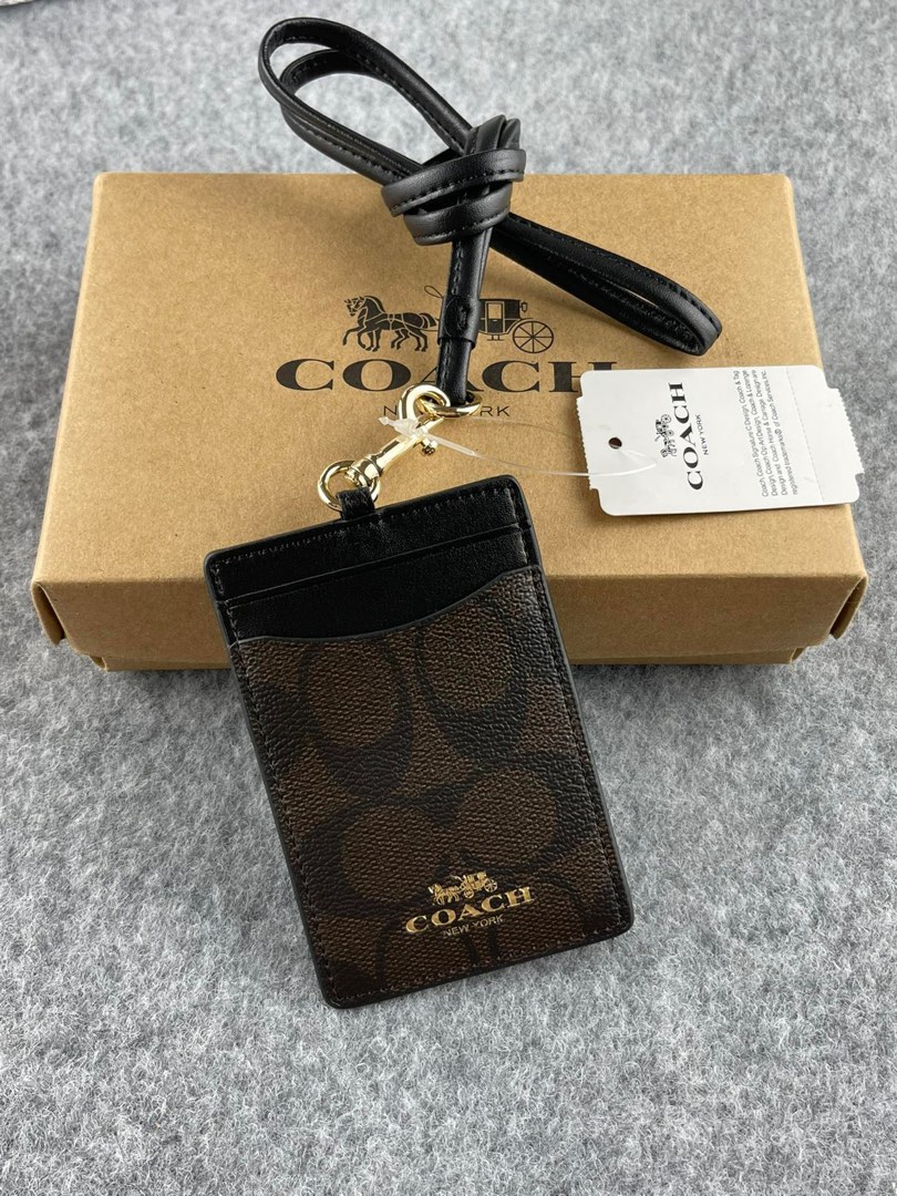 Original new Coach Lanyard Brown Signature Canvas, Men's Fashion ...