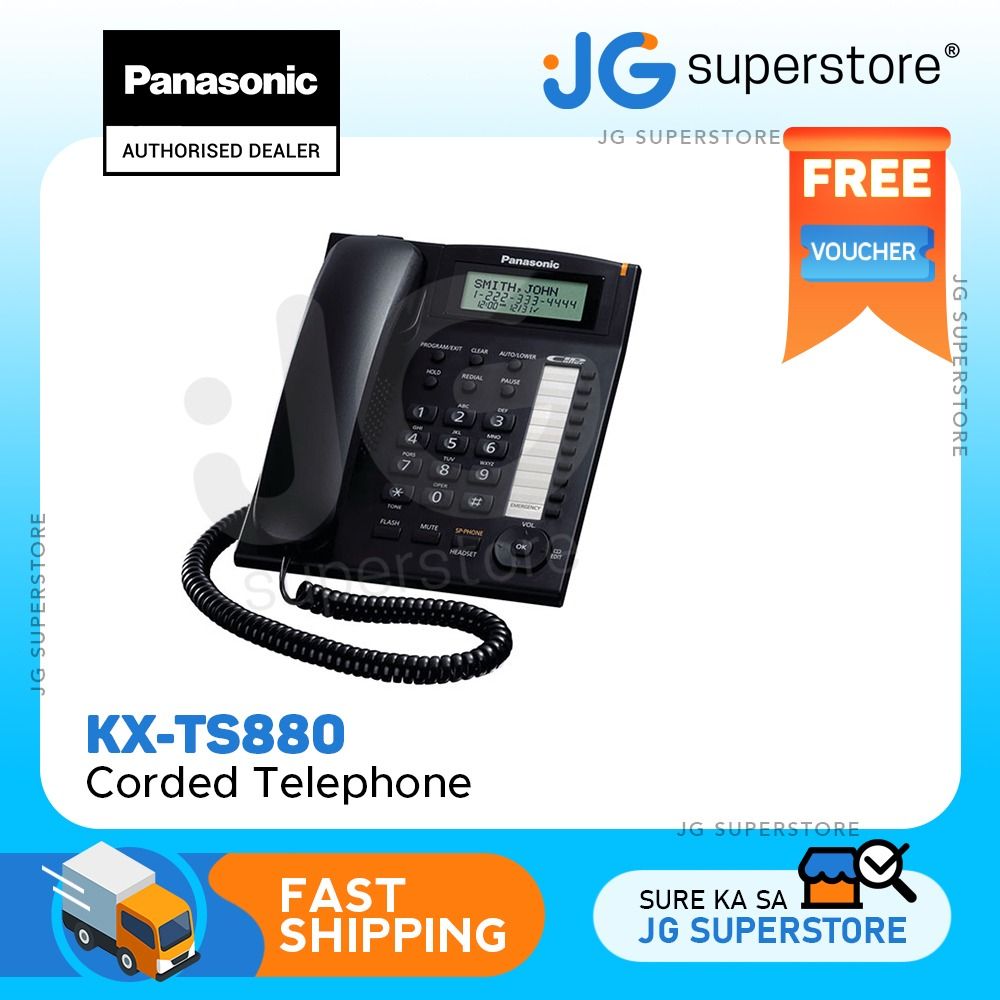 Panasonic Integrated Corded Telephone with One-Touch Dialer Stations ...