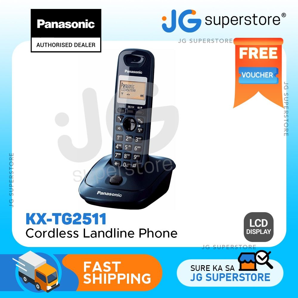 Panasonic KX-TG2511 Wireless Cordless Landline Phone LCD Backlight ...