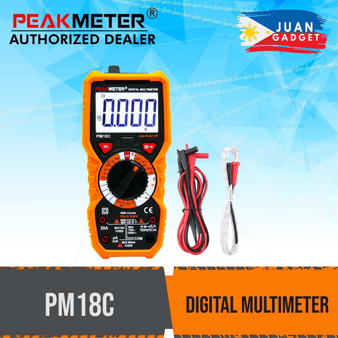 PeakMeter PM18C Digital Multimeter Measuring Voltage Current Resistance ...