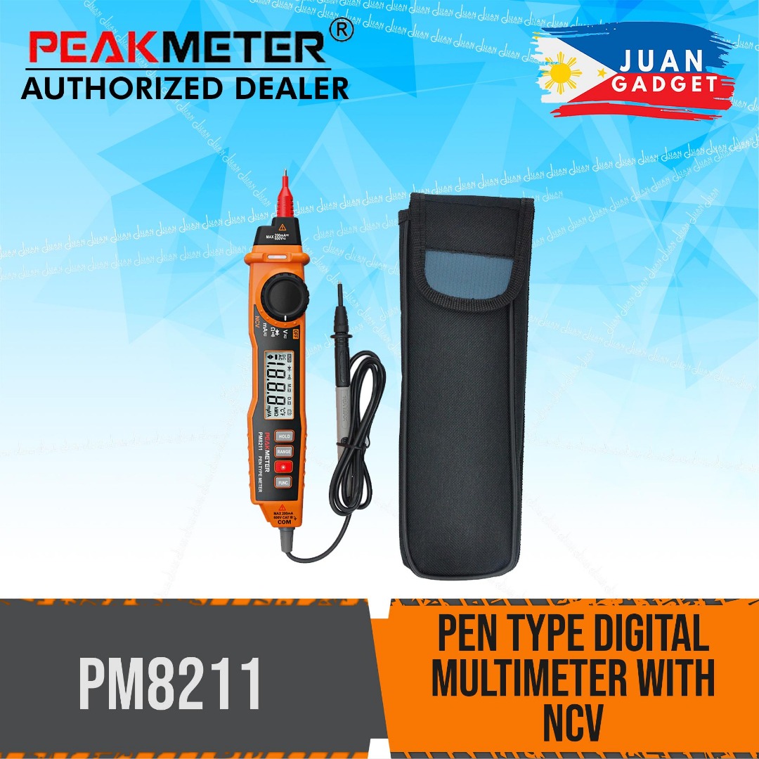 PeakMeter PM8211 Digital Multimeter with probe ACV/DCV Electric ...