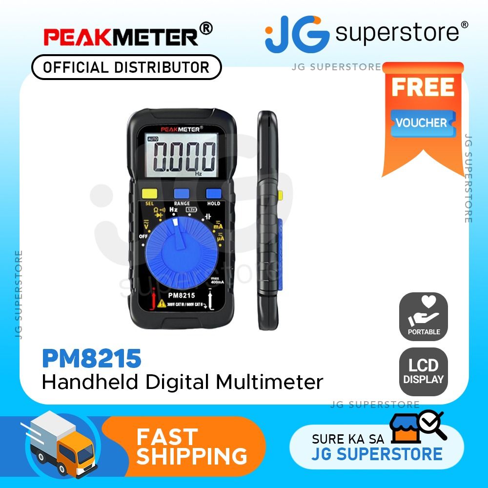 PeakMeter PM8215 Handheld Portable Digital Multimeter with HD LCD ...