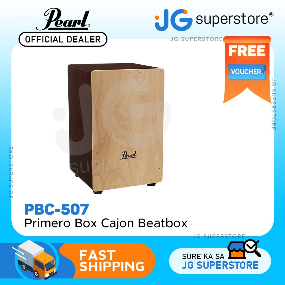 Pearl PBC-507 Primero Box Cajon Beatbox with Asiatic Pine Box, Snare ...