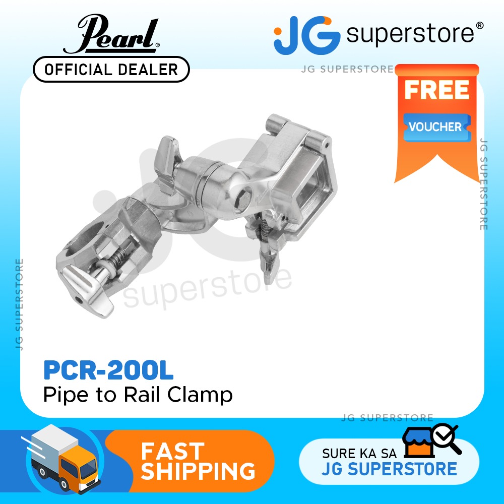 Pearl PCR200L Multi-Angle Rod to Rail Extension Clamp Long 1.5in Round 1.57in Square for Icon ...