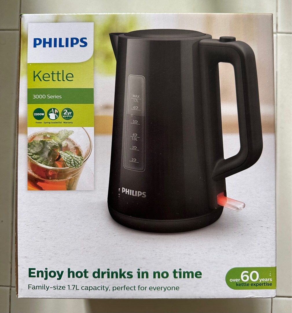 Philips Series 3000 Kettle - 1.7 litre, Family Size, Black, TV & Home ...