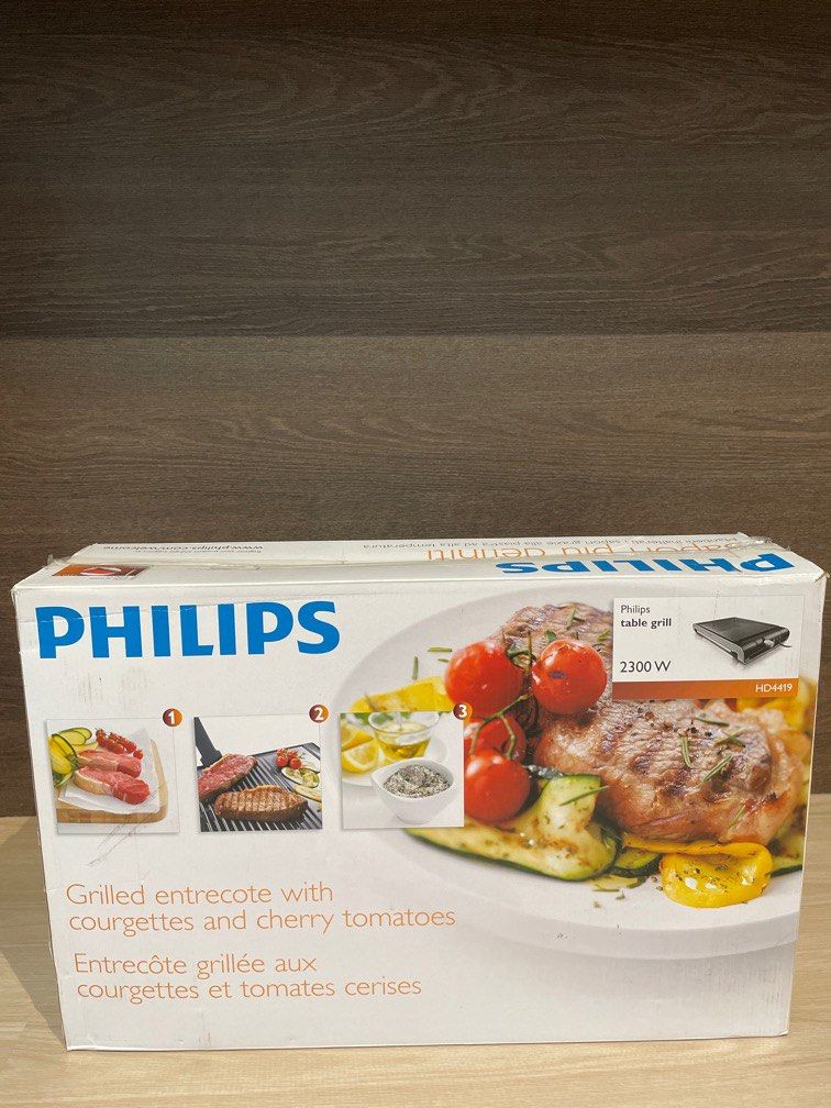 Philips Table Grill HD4419, TV & Home Appliances, Kitchen Appliances ...