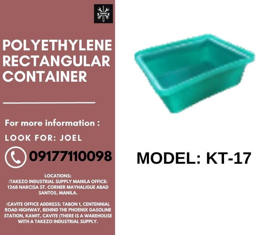 POLYETHYLENE RECTANGULAR CONTAINER, Commercial & Industrial, Industrial ...