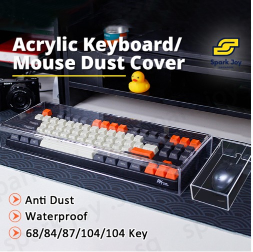 Premium Acrylic Keyboard Clear Cover Protector Mechanical Keyboard Dust ...