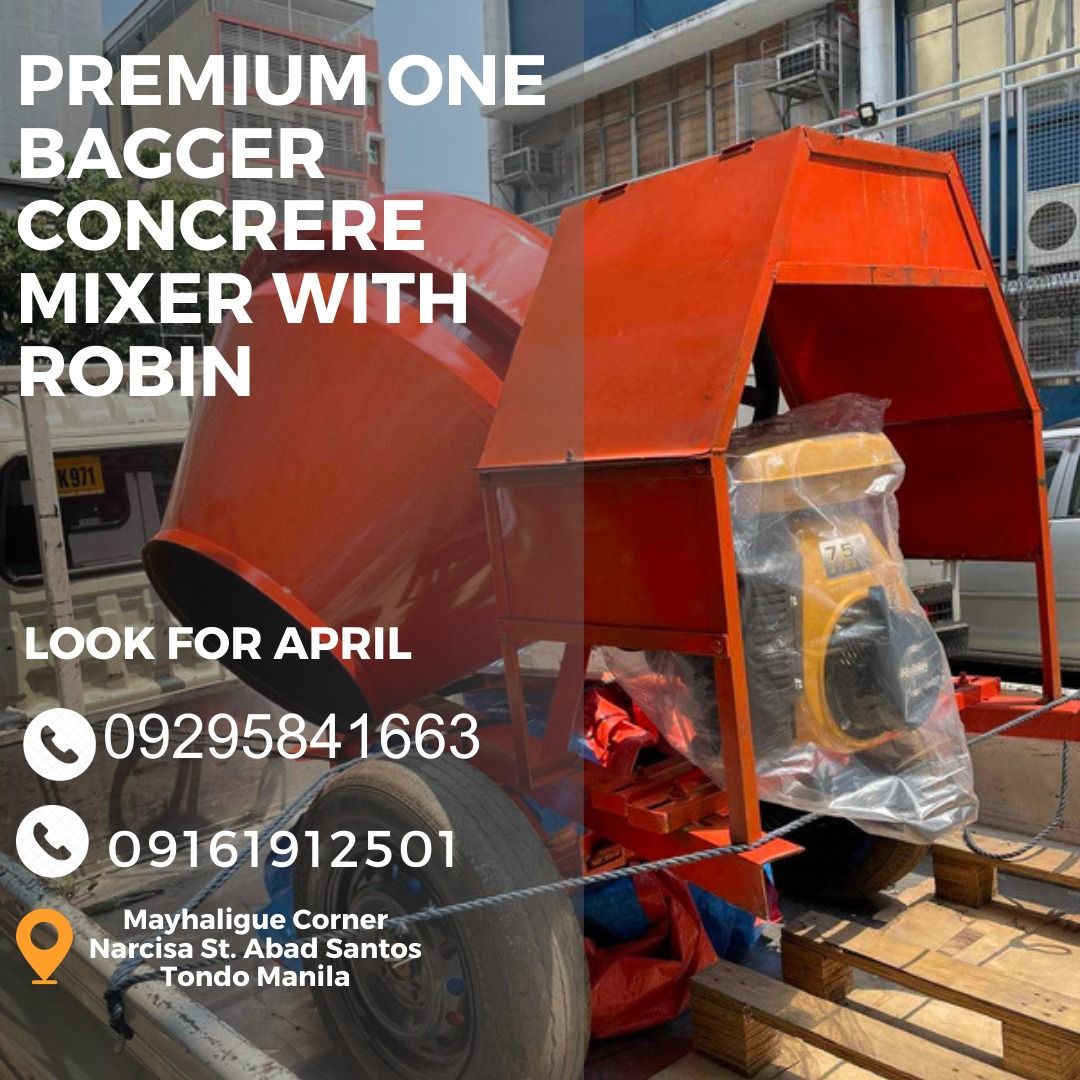PREMIUM ONE BAGGER CONCRETE MIXER WITH ROBIN, Commercial & Industrial ...