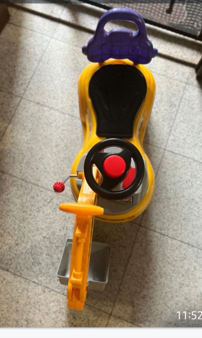 FREE!!!! Push ride on Crane with music, Hobbies & Toys, Toys & Games on ...