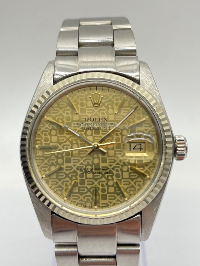 Rolex Datejust 36mm Automatic Watch Computer Face 16014, Men's Fashion ...