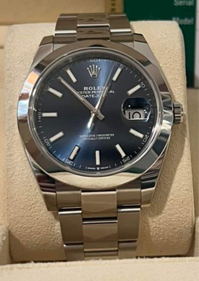 Rolex 2019 Datejust 41 mm Stainless Steel Band Blue Dial 126300 ...