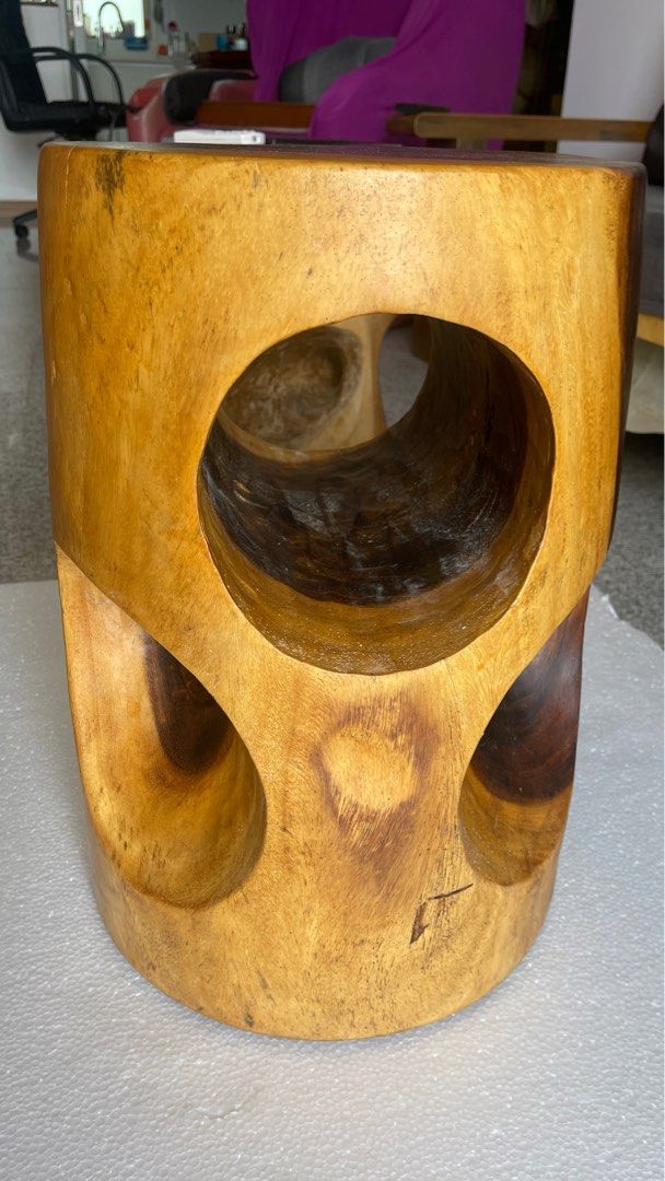 Round solid wood stood, Furniture & Home Living, Outdoor Furniture on ...