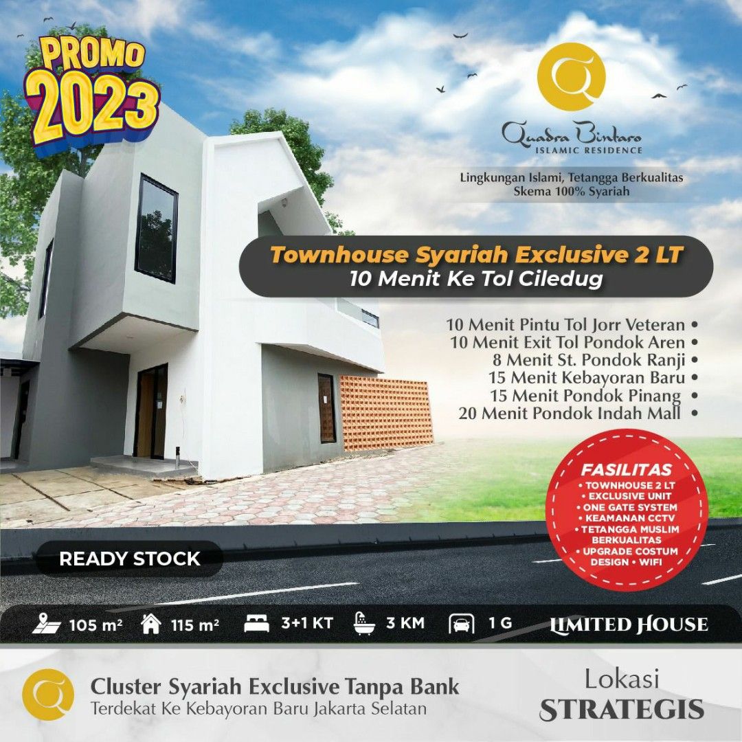 RUMAH CLUSTER SYARIAH DI CIPAYUNG JAKTIM, Properti, Dijual di Carousell