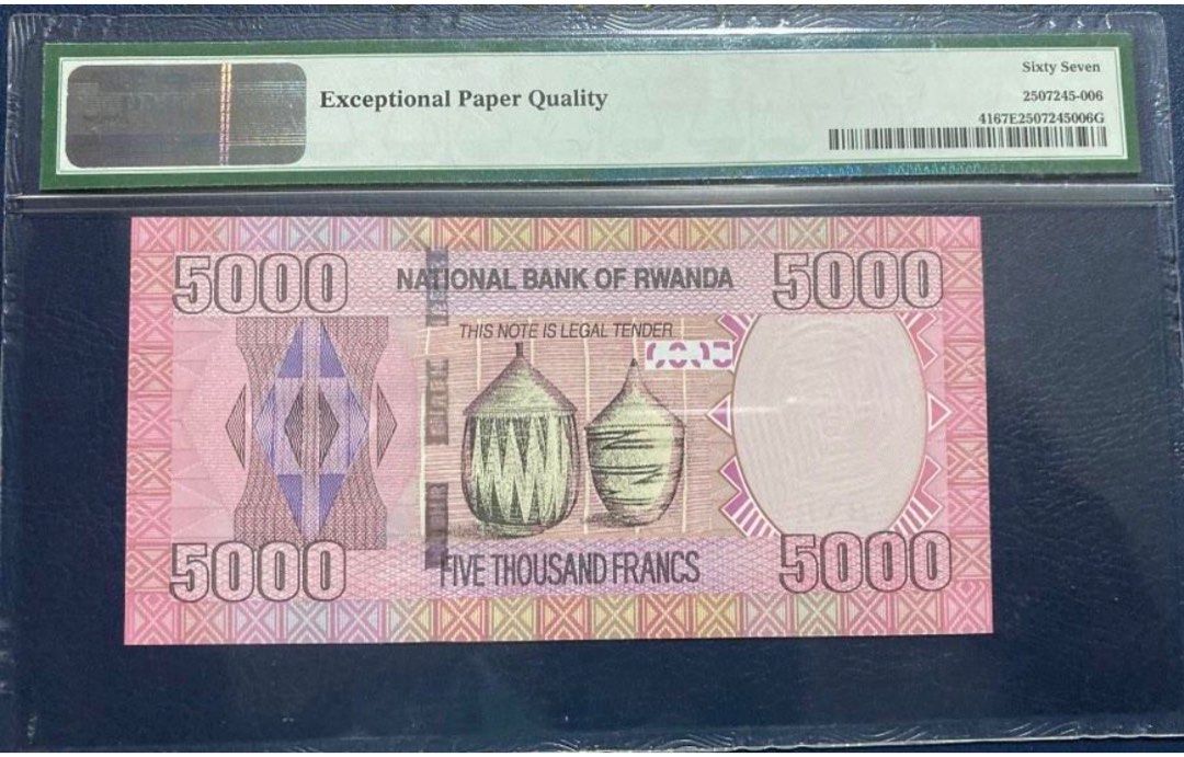 Rwanda 5000 francs / Pmg 67 EPQ, Hobbies & Toys, Memorabilia ...