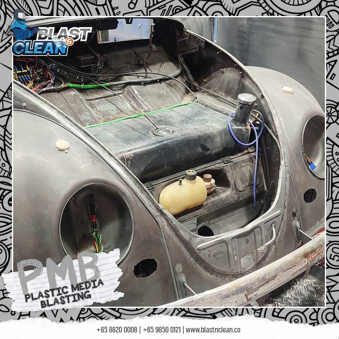 Sand Blasting - Plastic Media Blasting on Volkswagen Beetle, Car ...