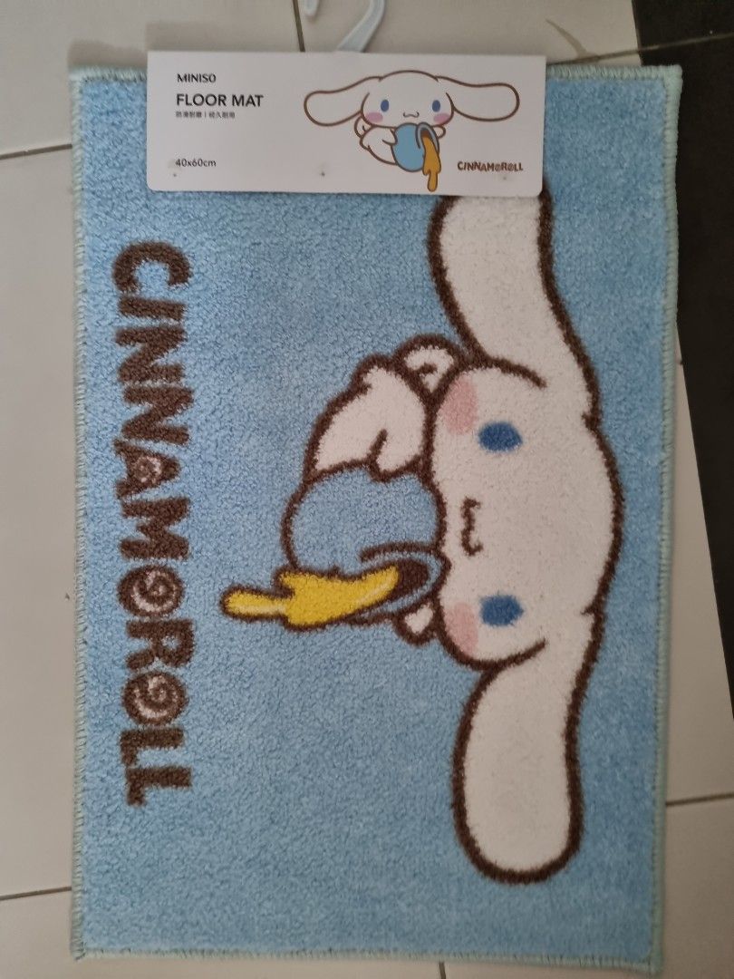 Sanrio miniso cinnamoroll floor mat, Furniture & Home Living, Home ...