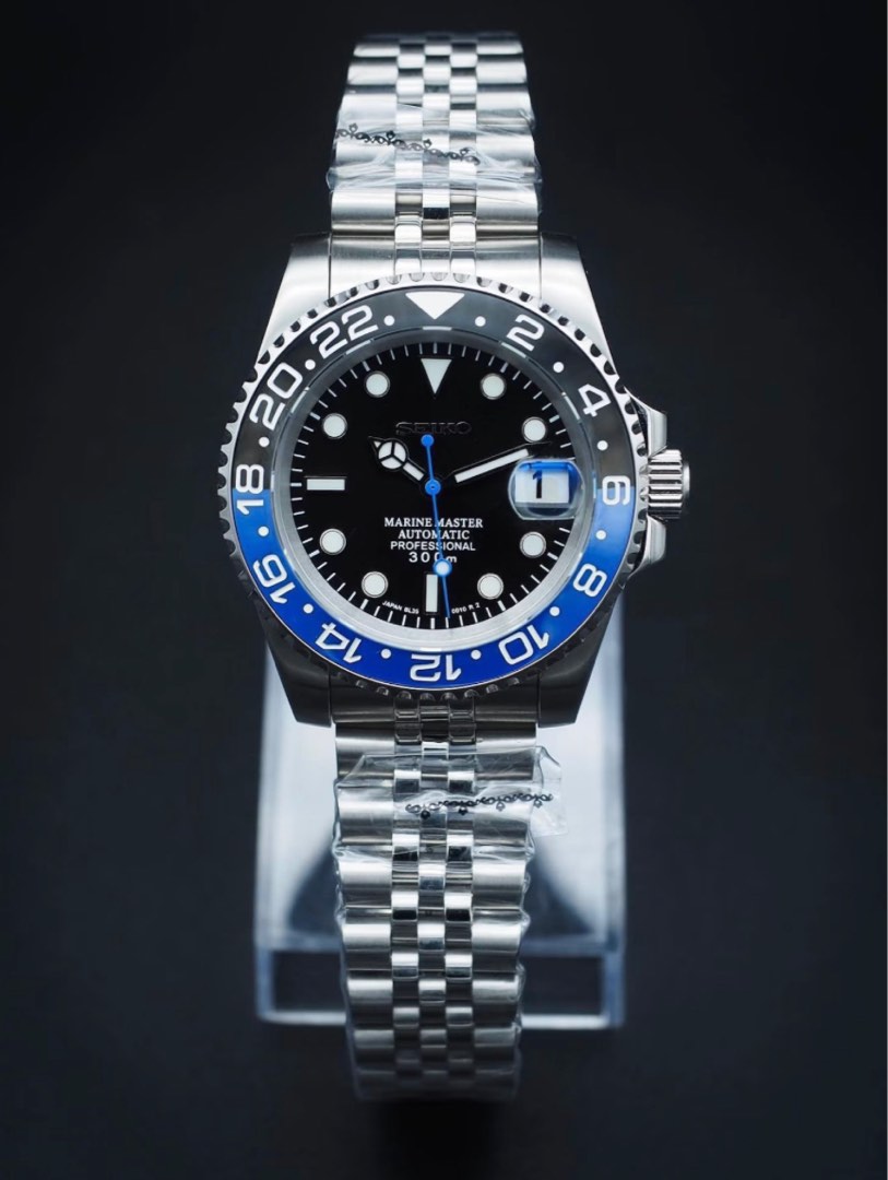 SEIKO MOD GMT MASTER BATMAN 41MM, Men's Fashion, Watches & Accessories ...