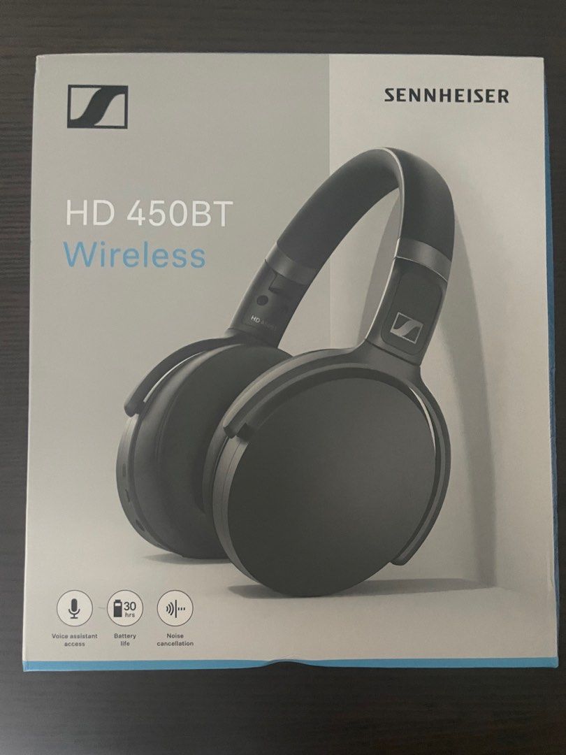 Sennheiser HD 450BT Wireless Black, Audio, Headphones & Headsets on Carousell