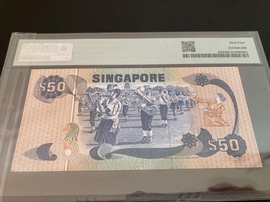 Singapore Bird $50 PMG 64, Hobbies & Toys, Memorabilia & Collectibles ...