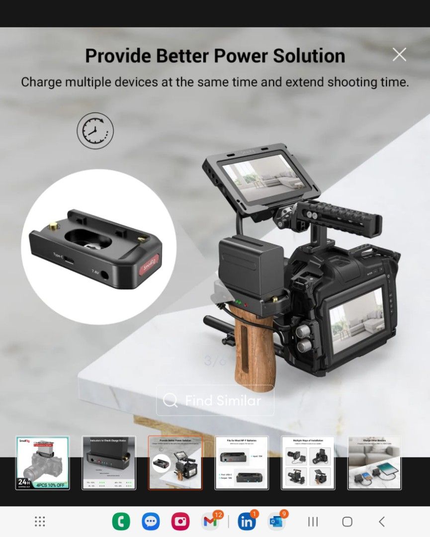 Smallrig NP-F Battery adapter plate professional edition 3168 ...