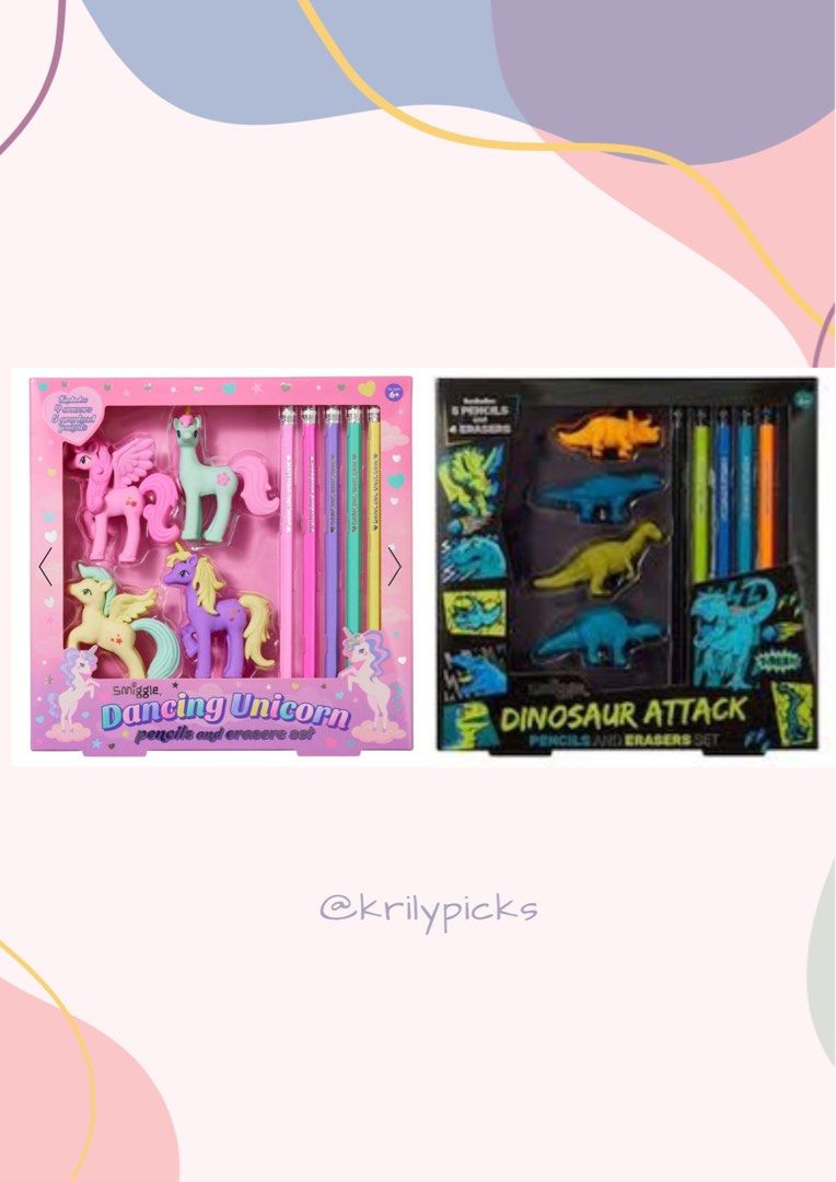 Smiggle Eraser & Pencil Gift Pack, Hobbies & Toys, Stationary & Craft ...