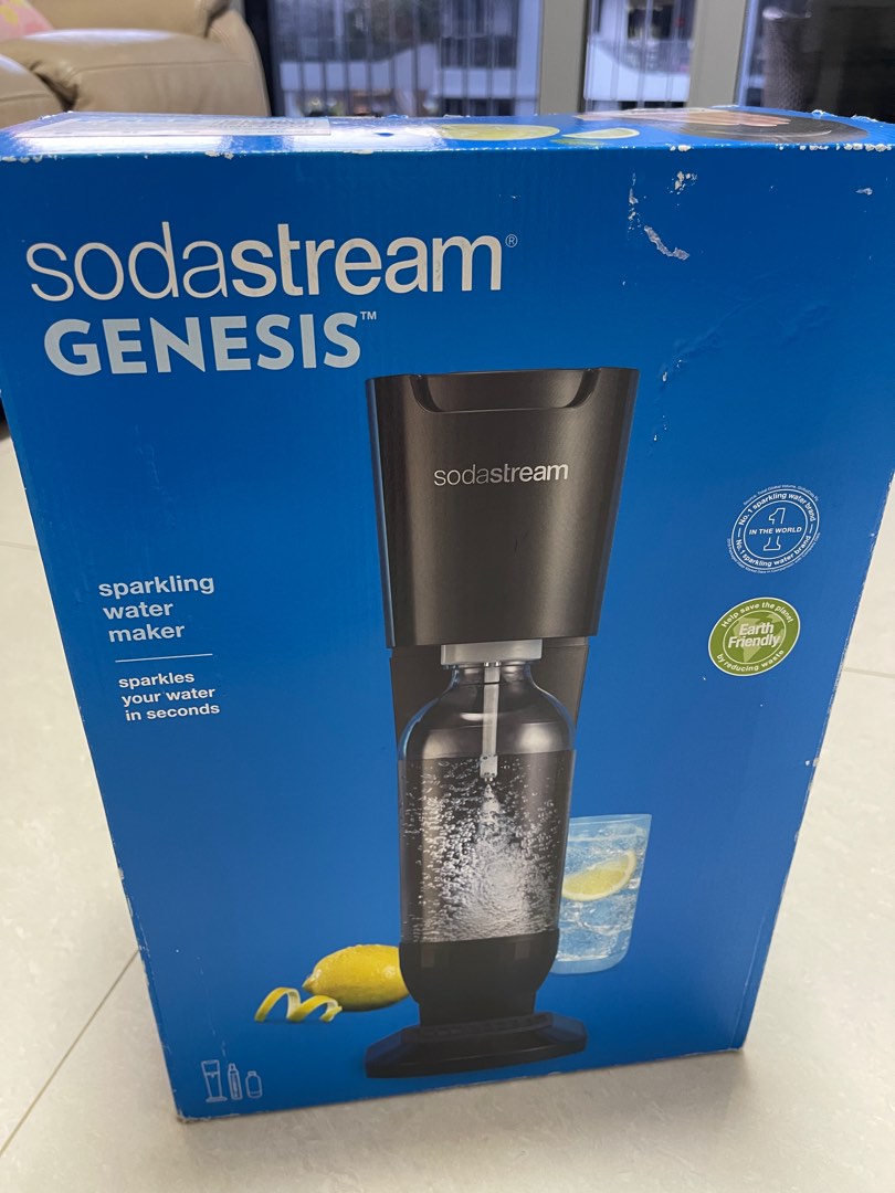 SodaStream Genesis Metallic Black Sparkling Water Maker, TV & Home ...