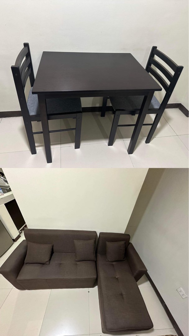 Sofa & Dining Table Set on Carousell