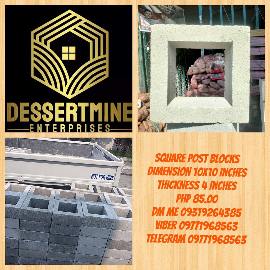 SQUARE POSTS BLOCKS, Commercial & Industrial, Construction & Building Materials on Carousell
