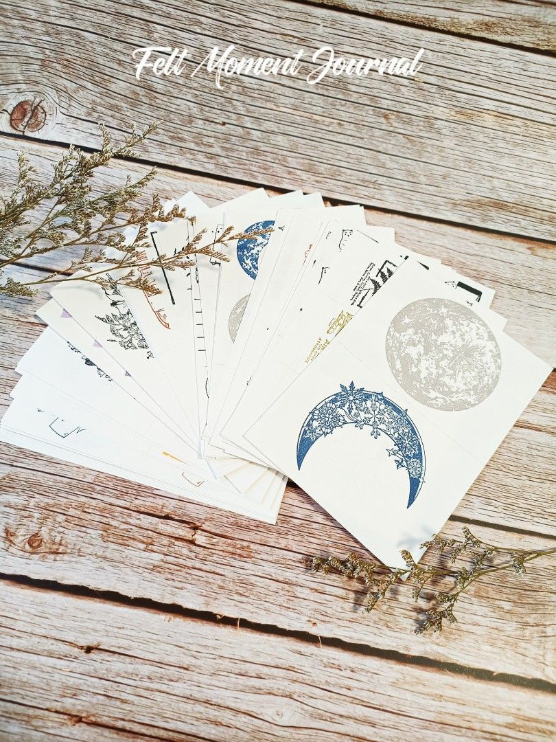 Stamped papers mystery pack for scrapbook journal collage bujo, Hobbies ...