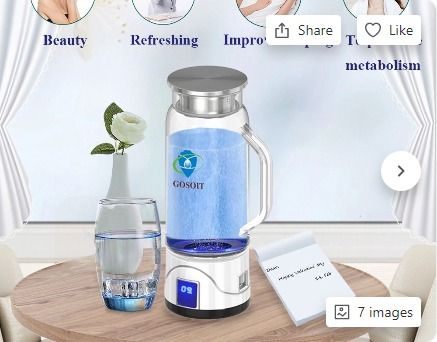 [Stockist.SG] GOSOIT Hydrogen Alkaline Water Flask Bottle Pitcher Maker Machine Hydrogen Water ...