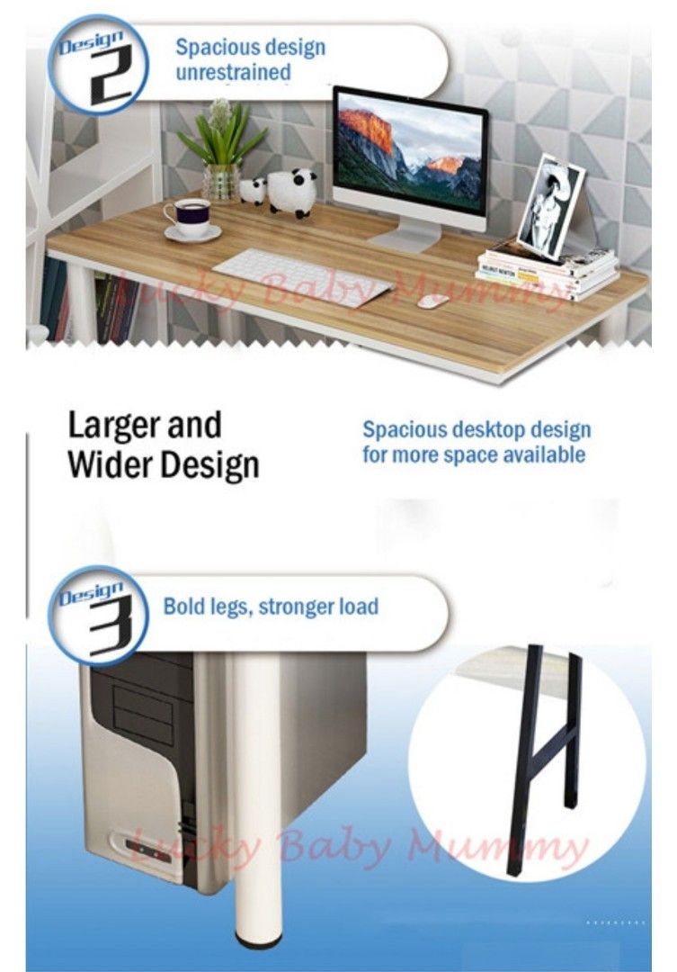 Study Computer/Table Space Saving Office Study Desk Student Laptop PC ...