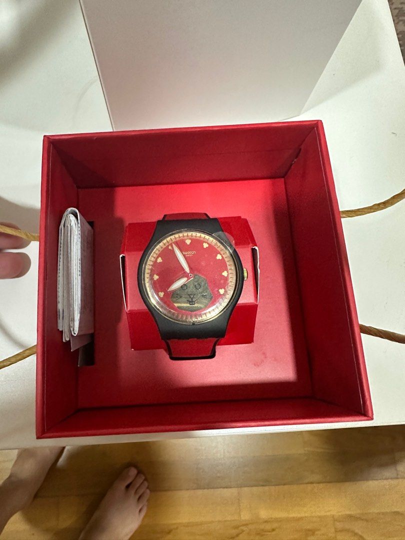 Swatch year of rabbit watch, Luxury, Watches on Carousell