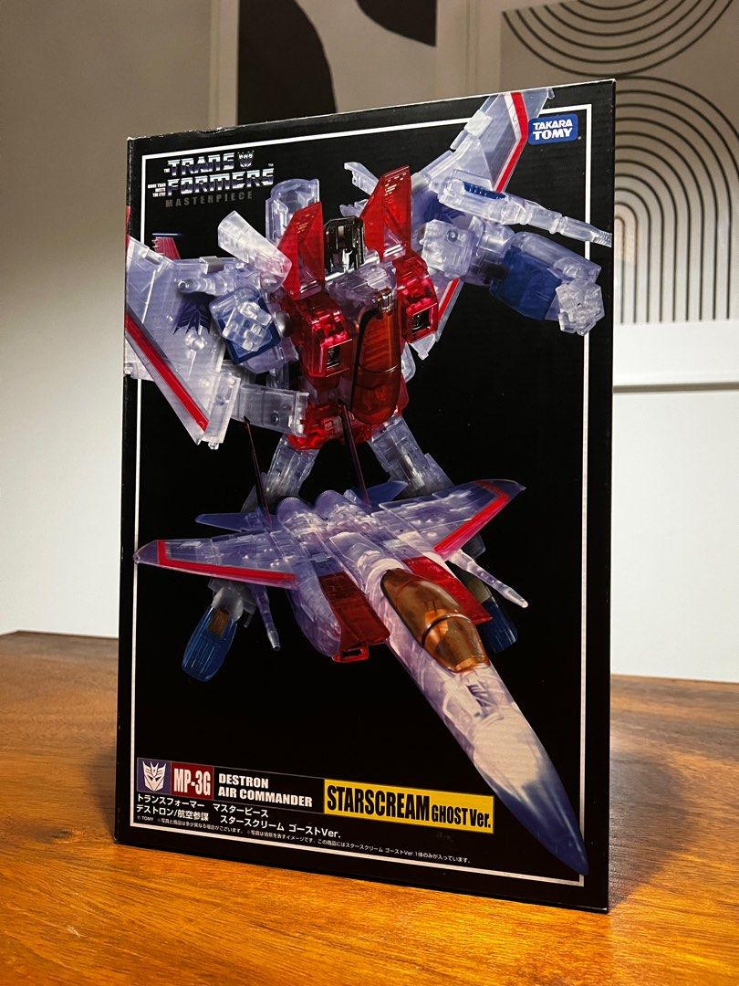 Takara Tomy : Transformers Masterpiece - MP-3G Destron Air Commander STARSCREAM Ghost Version ...