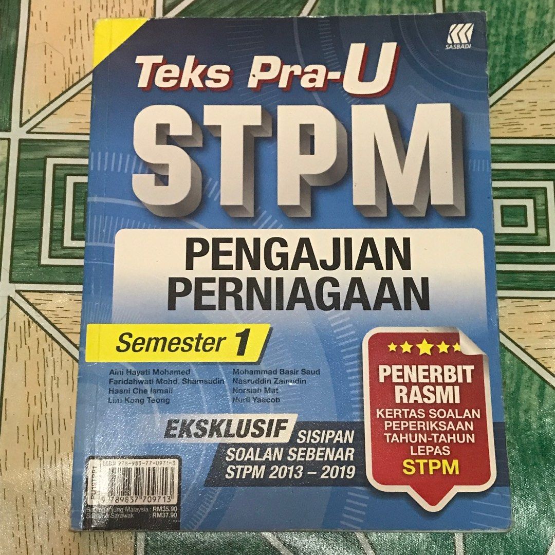 Teks Pra U Stpm Pengajian Perniagaan Semester 1 Sasbadi Hobbies