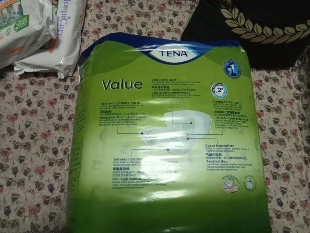 Tena Value Diapers size M, Health & Nutrition, Assistive & Rehabilatory Aids, Adult Incontinence ...