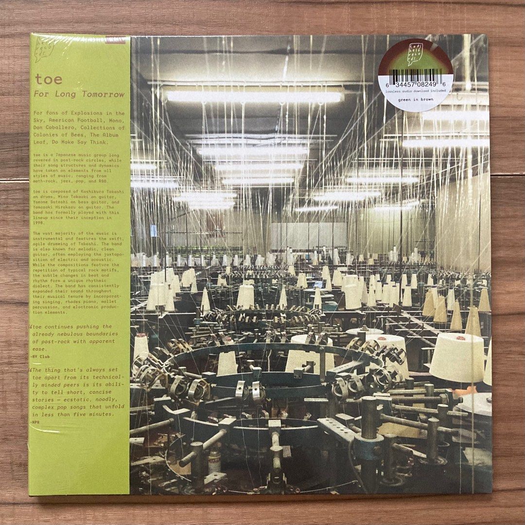 Toe - For Long Tomorrow (Green In Brown vinyl), Hobbies & Toys, Music ...