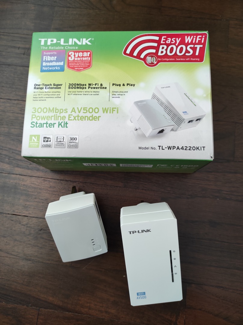 TP-LINK 300 Mbps AV500 WIFI Powerline Extender Home plug, Computers ...