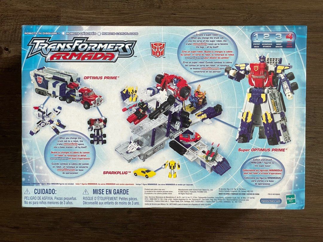 Transformers armada Optimus prime sparkplug mini-con hasbro superlink ...