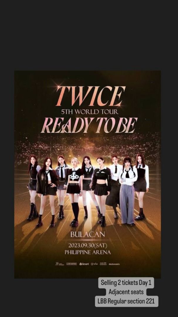 Twice Ready to Be in Bulacan Day 1 Tickets, Tickets & Vouchers, Event Tickets on Carousell