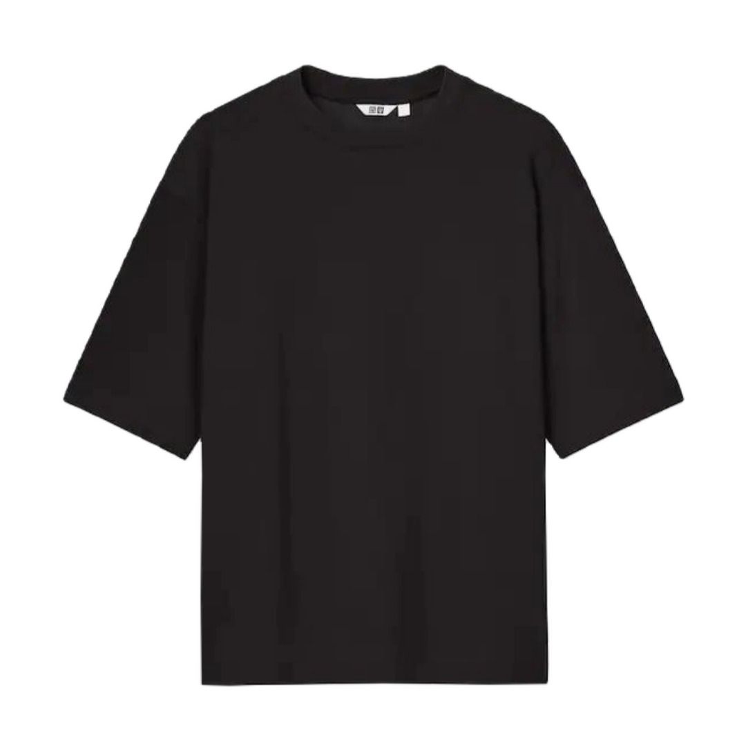 Uniqlo U Airism Black Oversized Shirt, Women's Fashion, Tops, Shirts on Carousell