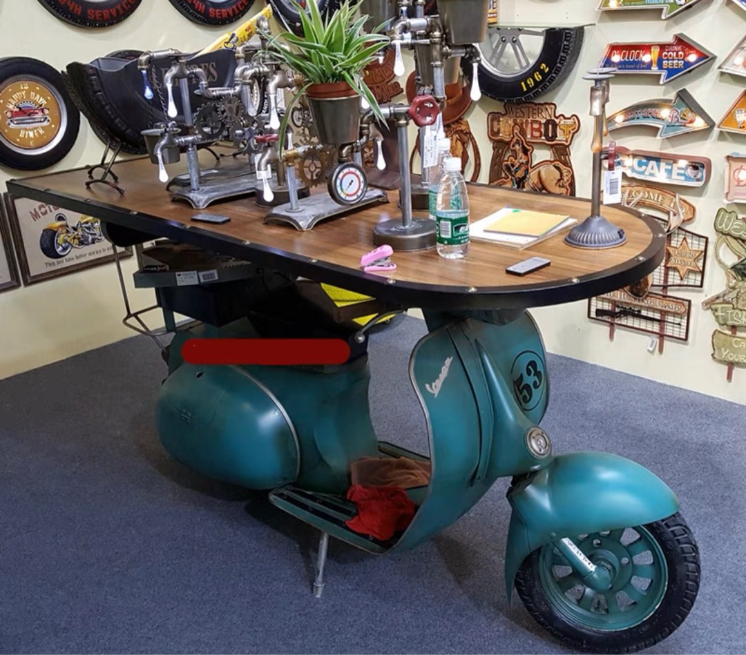 Vespa themed bar coffee table, Furniture & Home Living, Furniture, Tables & Sets on Carousell